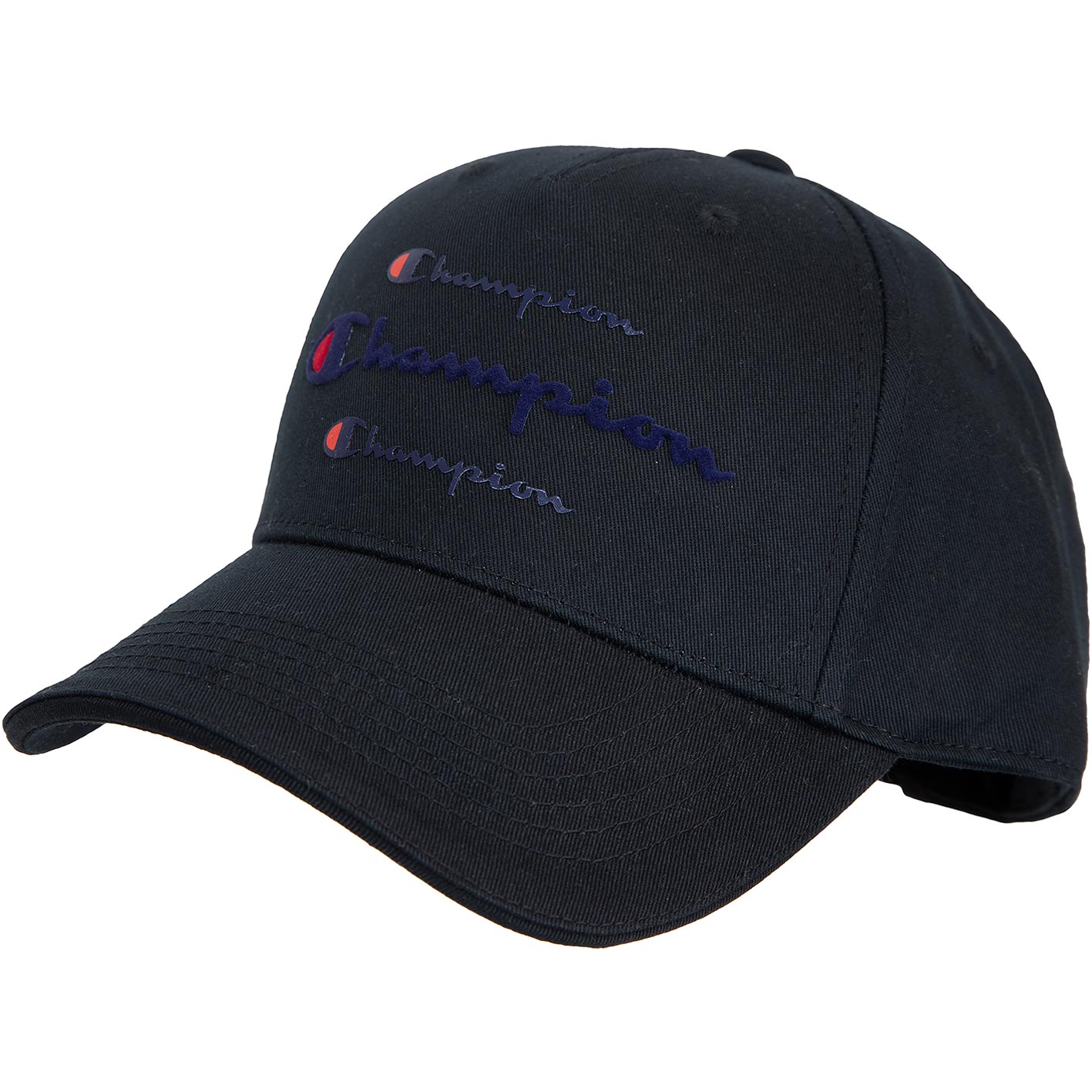 Champion Cap Triple Logo schwarz - hier bestellen!