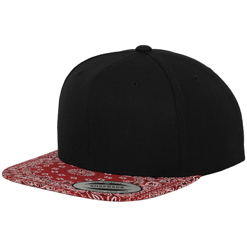 Bandana Snapback Cap black/red - hier bestellen!