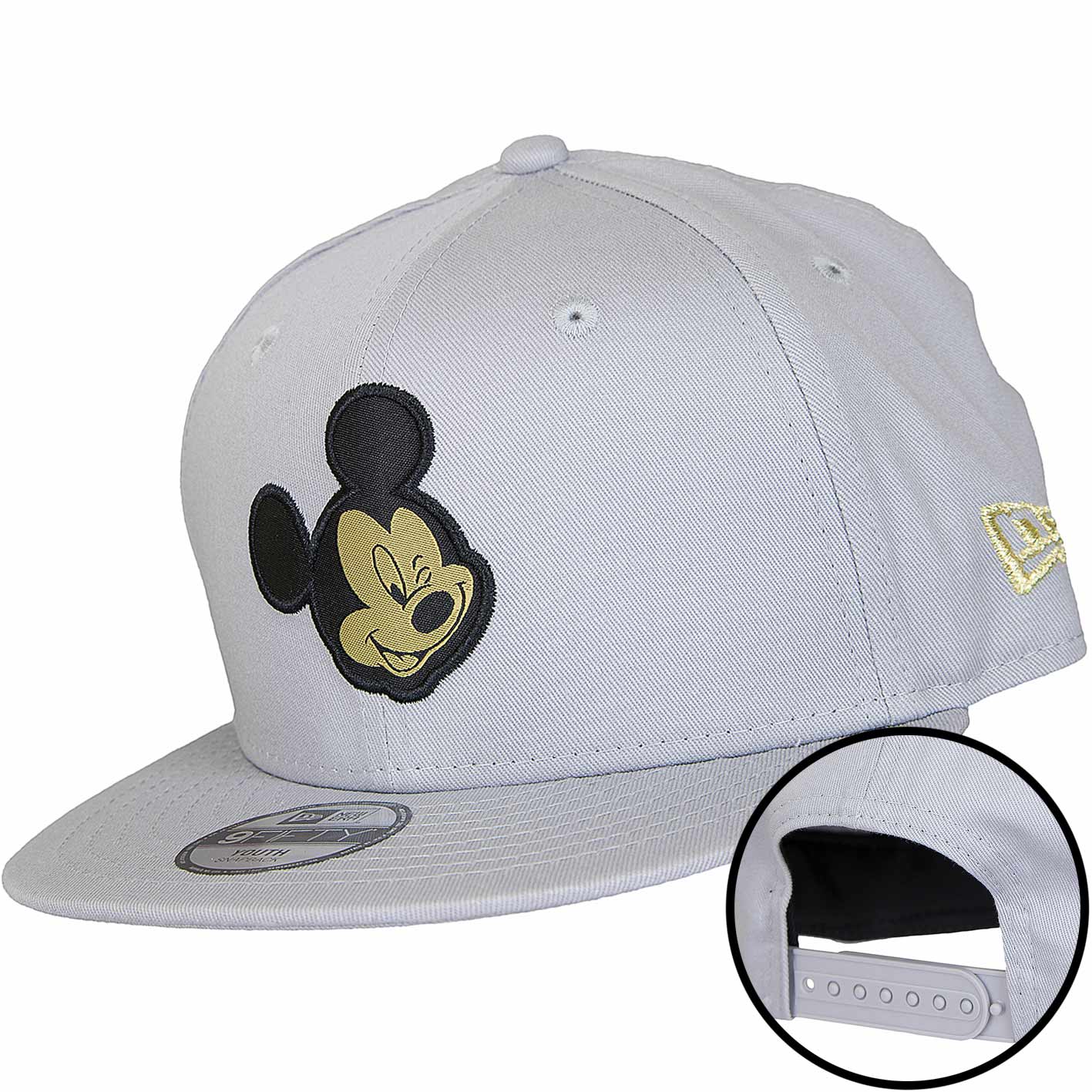 New Era 9Fifty Kinder Snapback Cap Character Mickey Mouse grau/gold ...