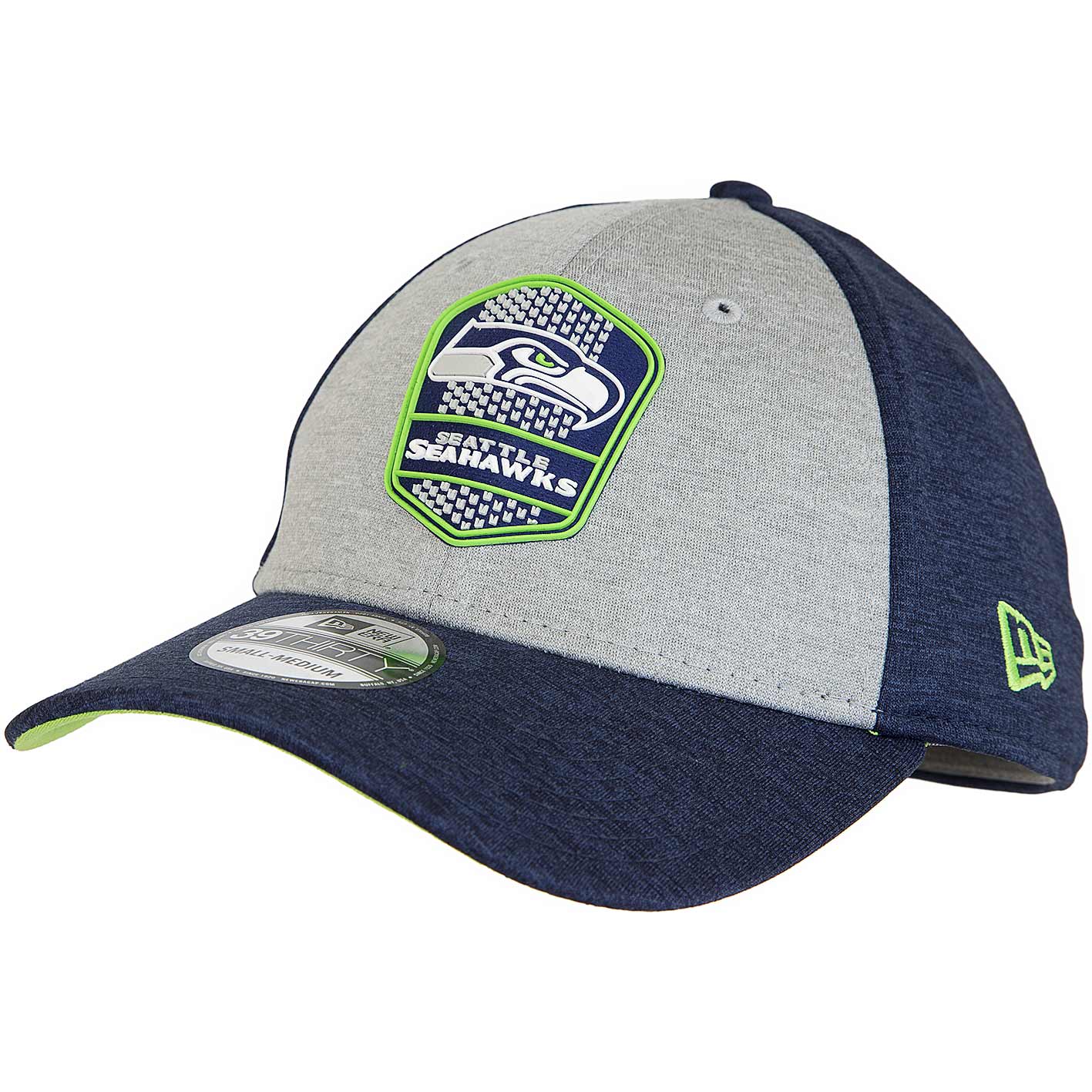 New Era 39Thirty Flexfit Cap OnField Road Seattle Seahawks dunkelblau ...