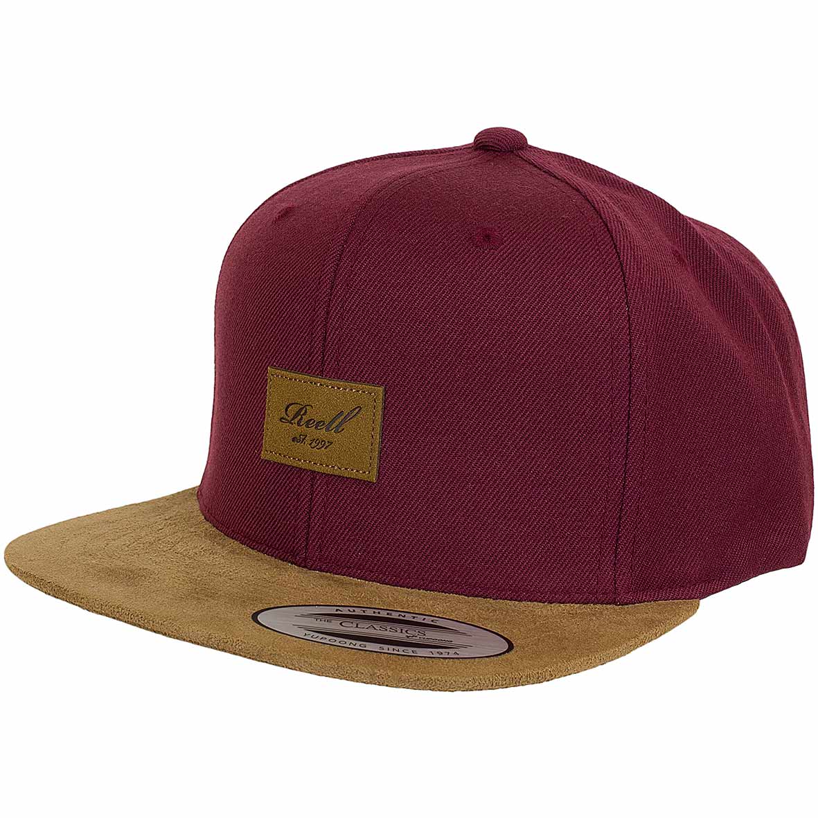Reell Snapback Cap Suede 6-Panel maroon - hier bestellen!