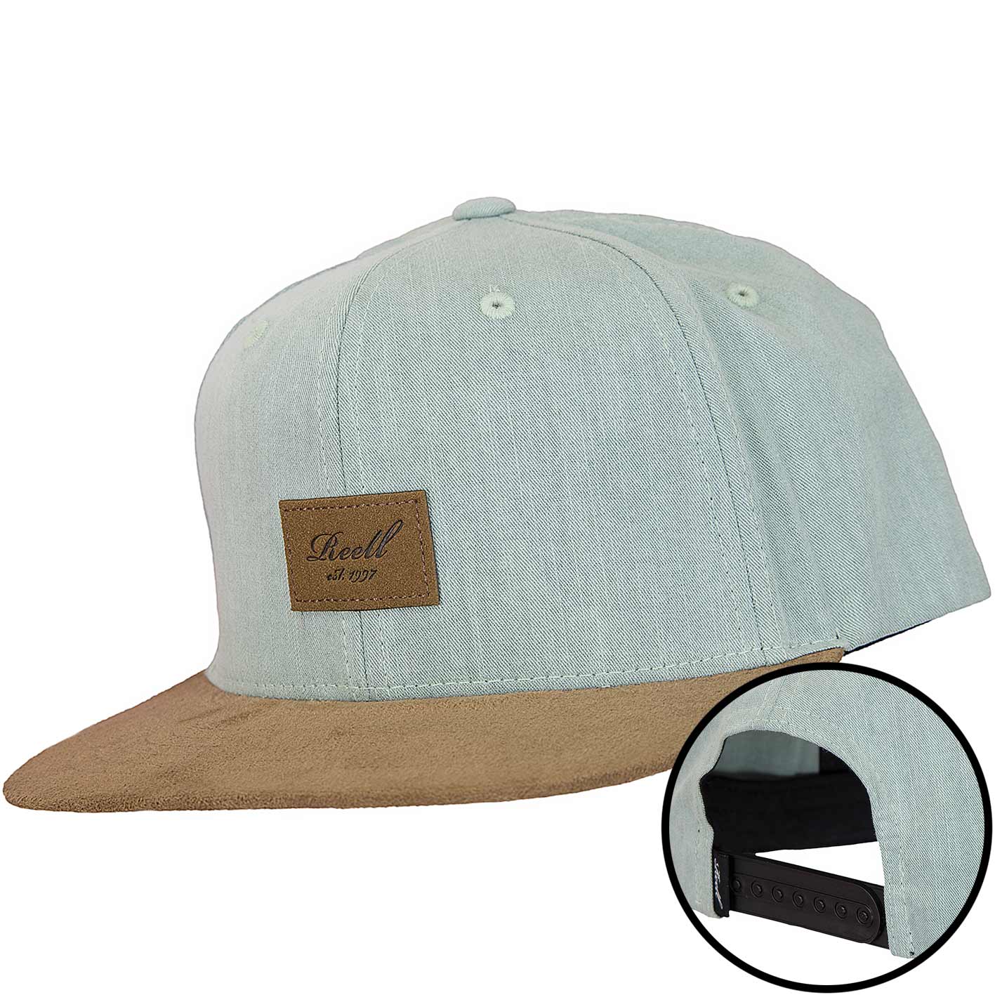 Reell Snapback Cap Suede grau blu sl - hier bestellen!