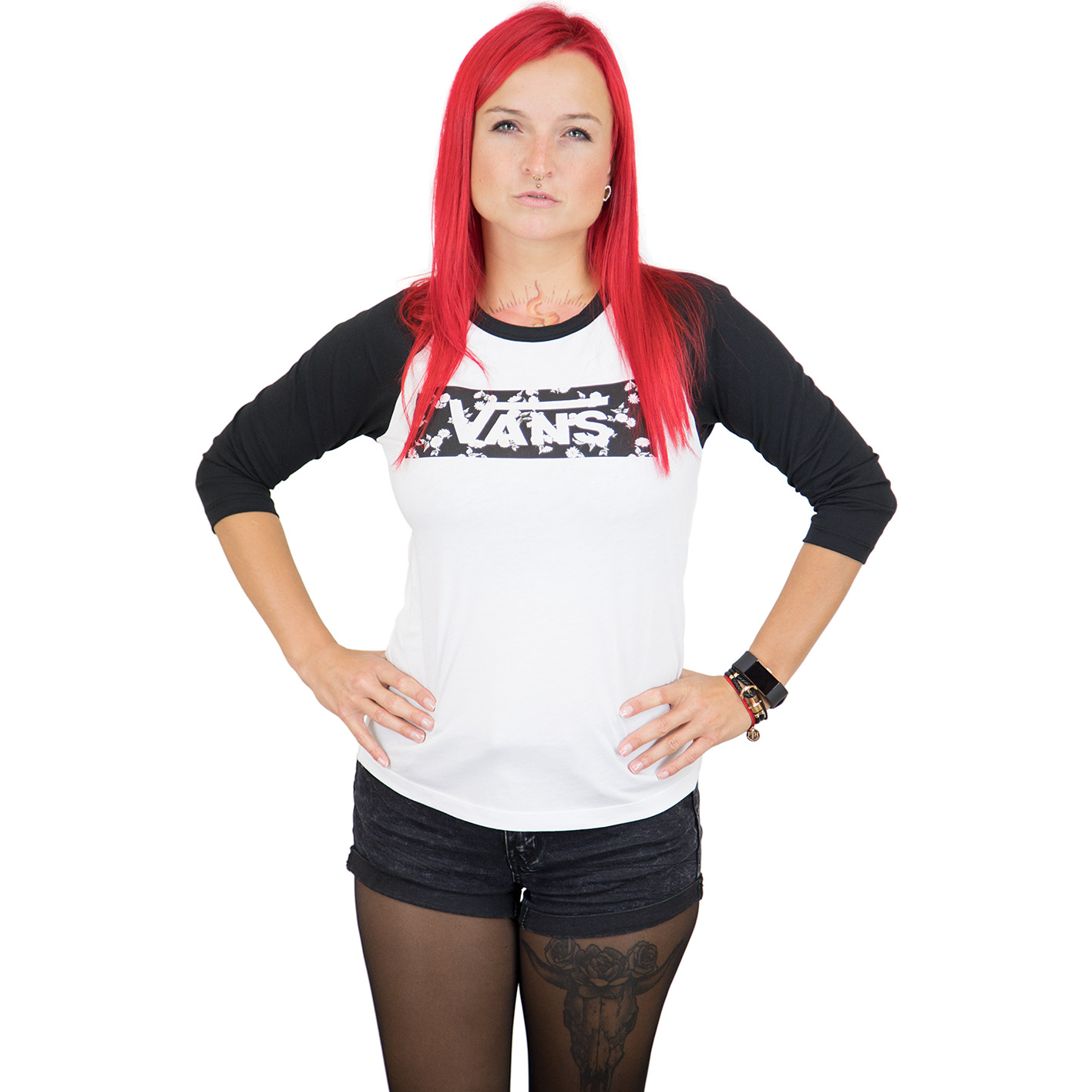 Vans Damen Longsleeve Sundaze Tangle weiß/schwarz - hier bestellen!