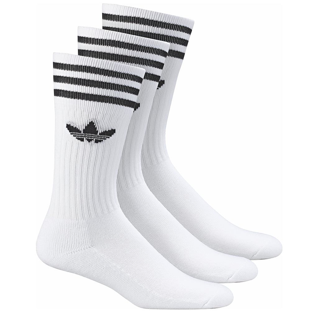 Adidas Solid Crew Socks 3er Pack weiß - hier bestellen!