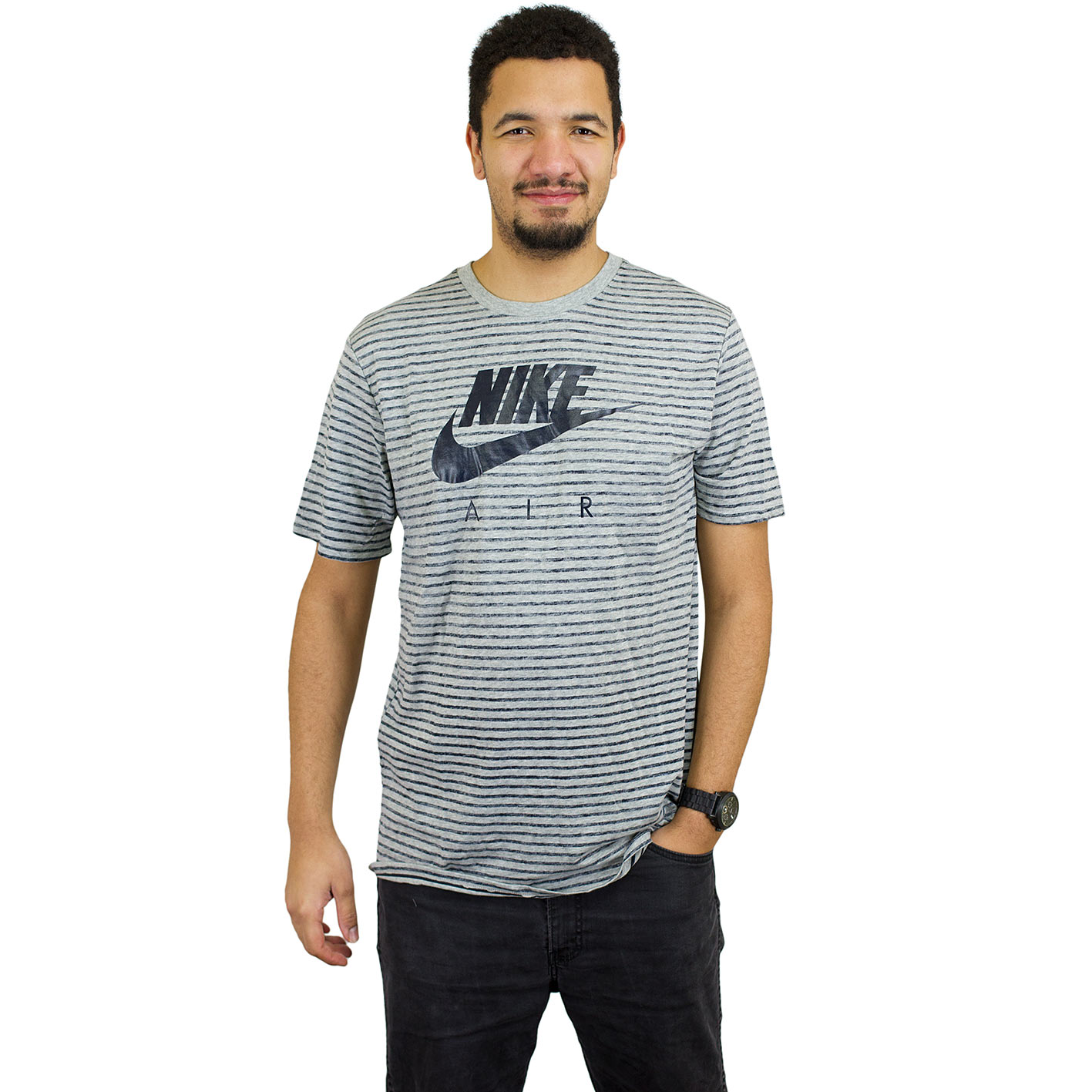 NikeT-Shirt Urban Classics AM90 2 grau/dunkelblau - hier bestellen!