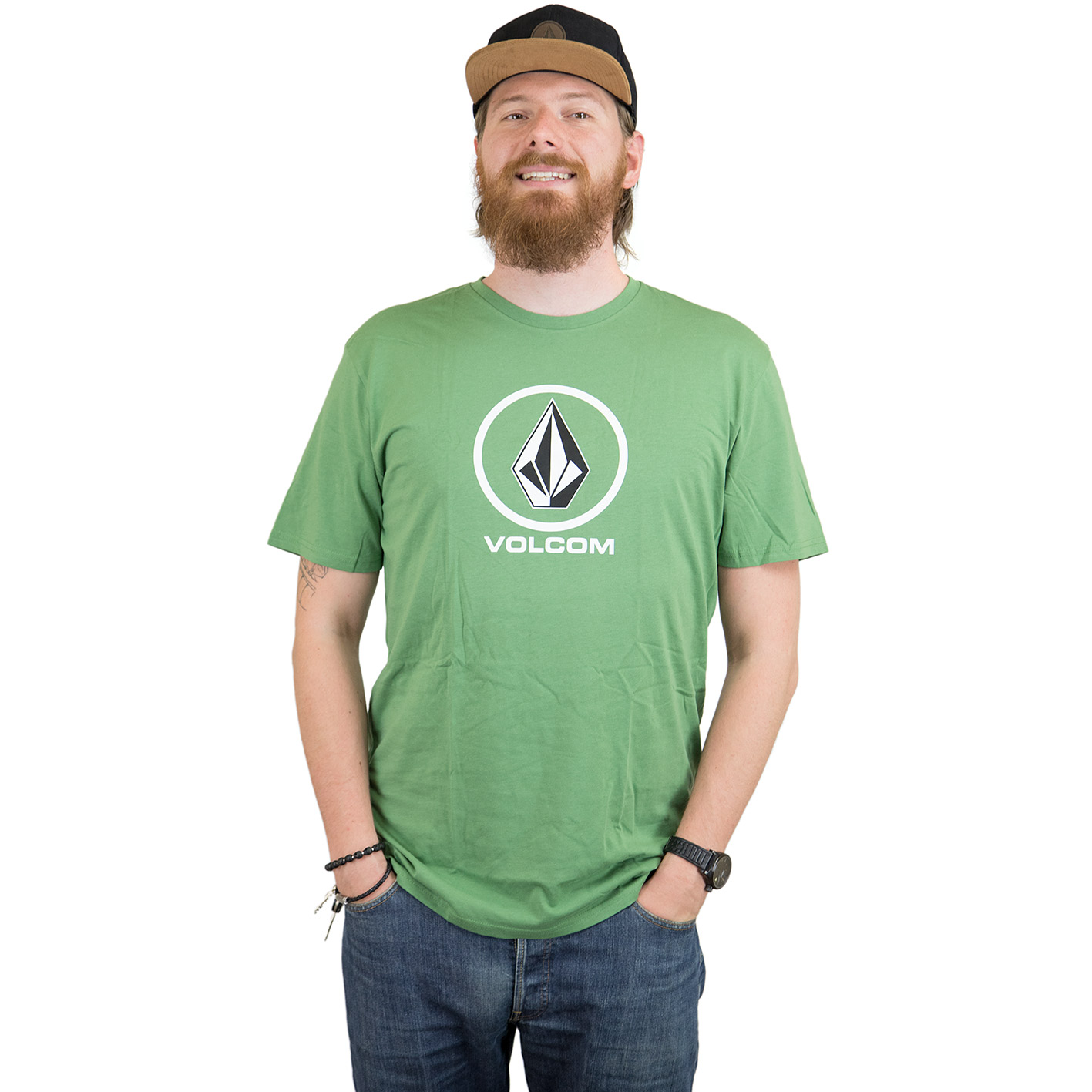 Volcom T-Shirt Crisp Stone dark kelly - hier bestellen!