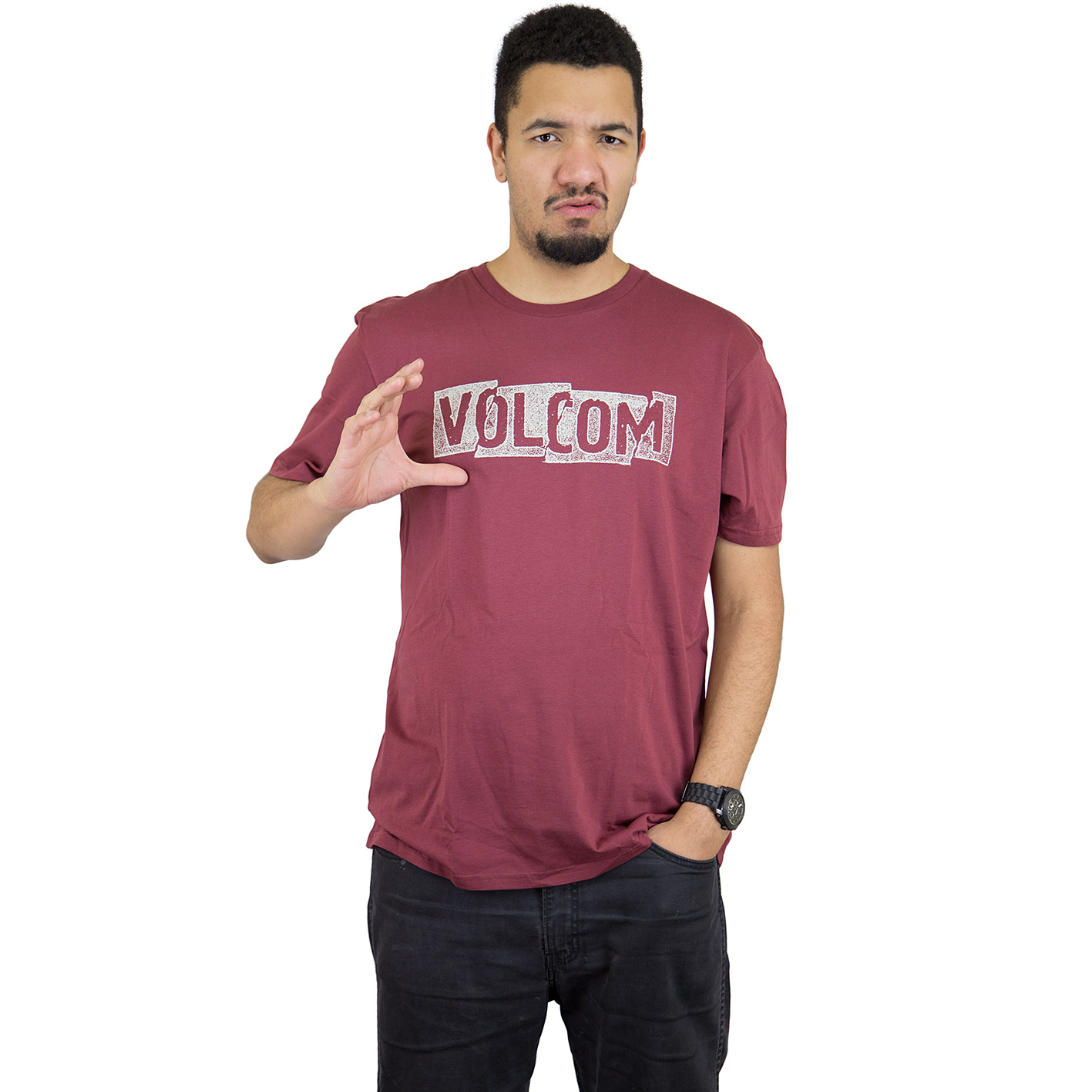 Volcom T-Shirt Edge weinrot - hier bestellen!