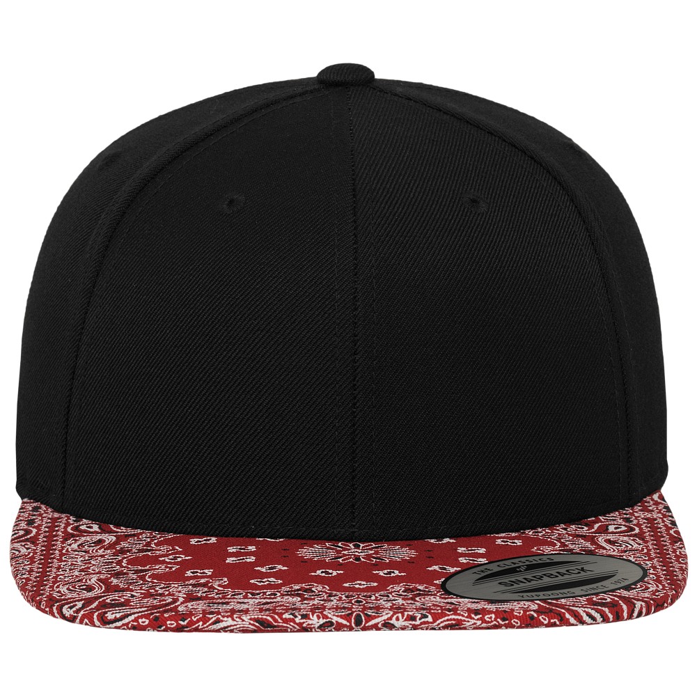 Bandana Snapback Cap black/red - hier bestellen!
