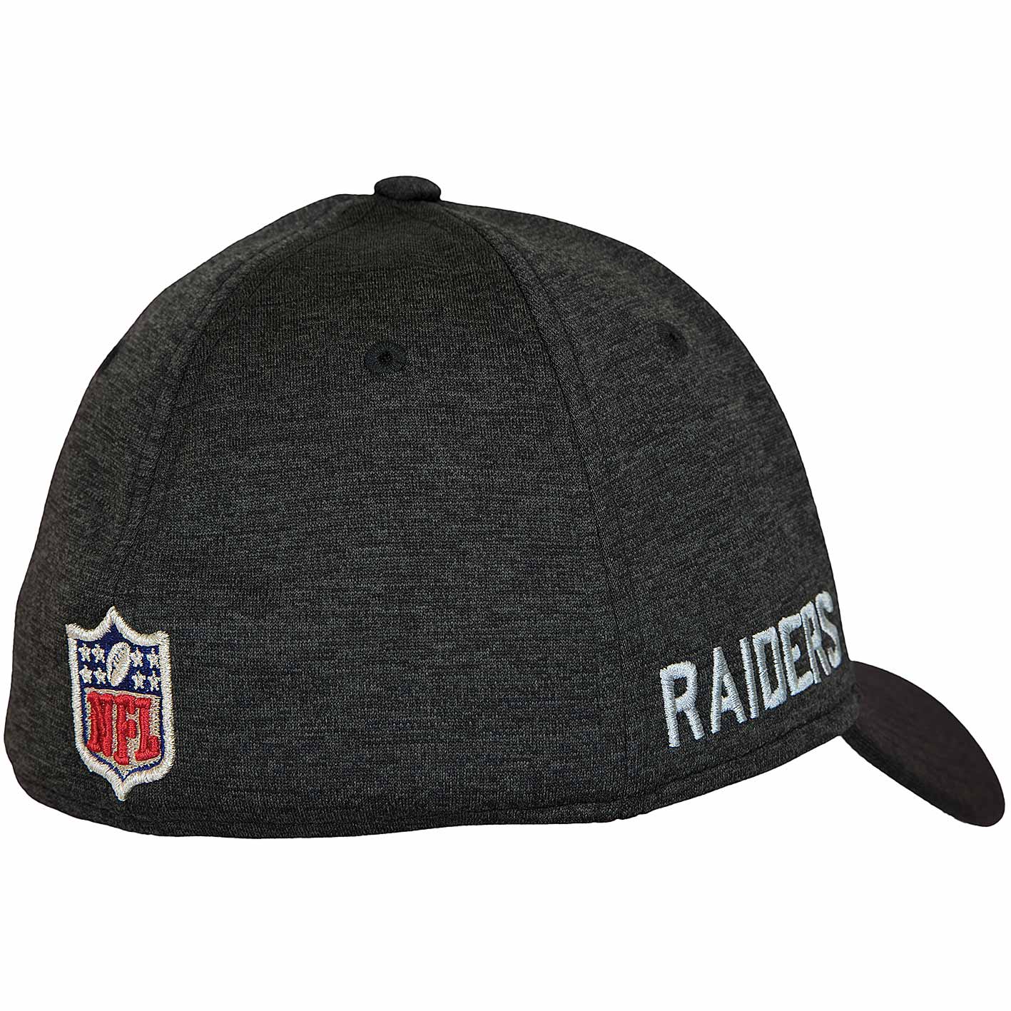 New Era 39Thirty Flexfit Cap OnField Road Oakland Raiders schwarz/grau ...