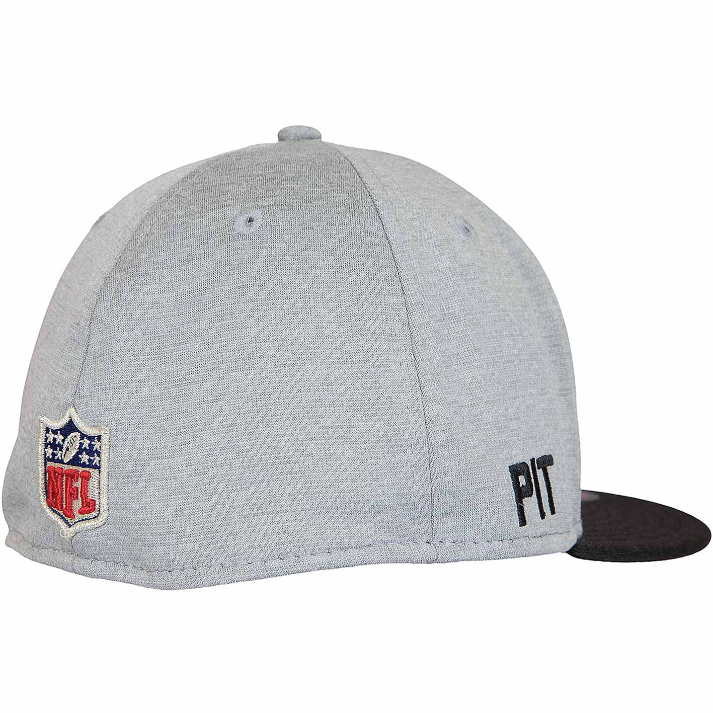 New Era 59Fifty Fitted Cap OnField Road Pittsburgh Steelers grau ...