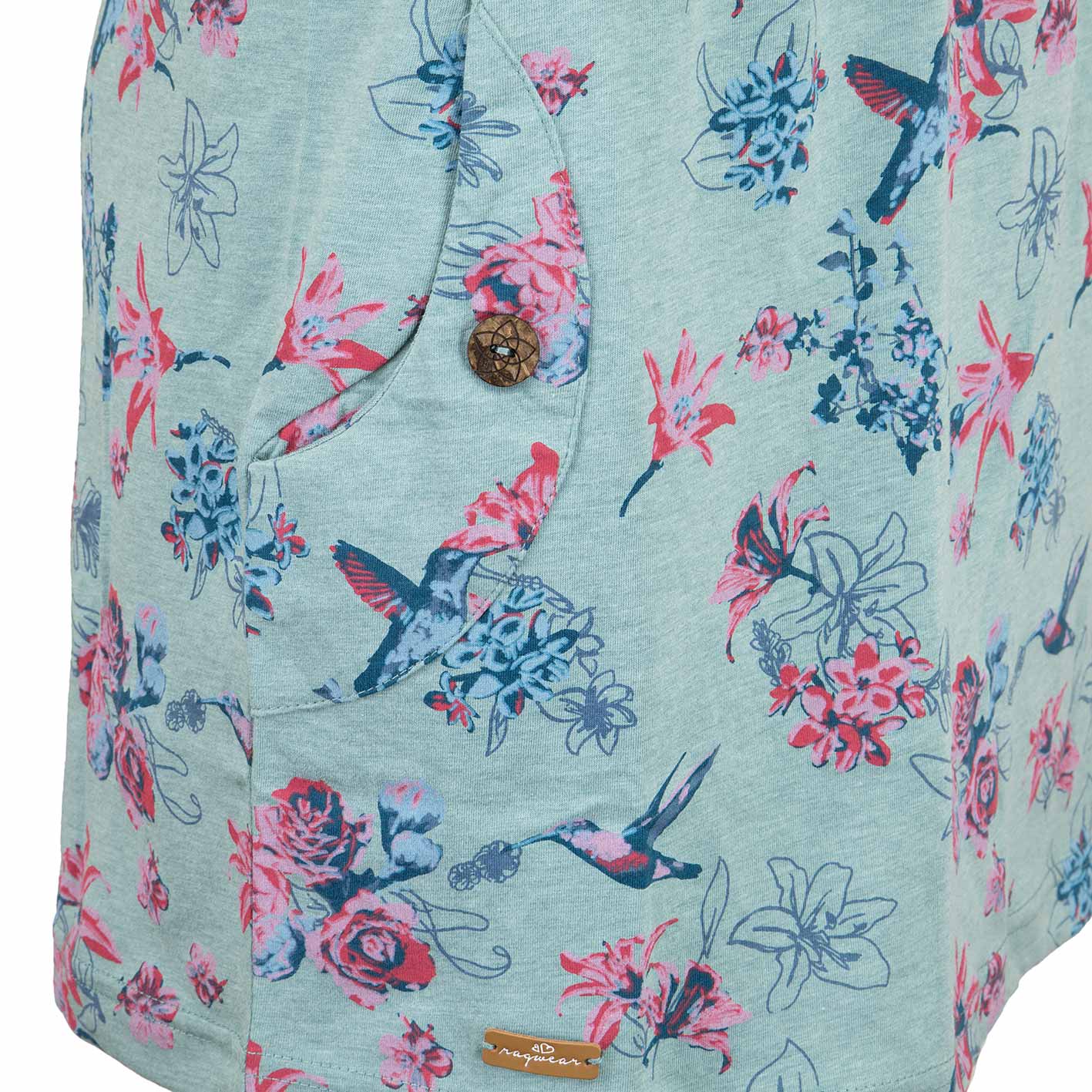 Ragwear Kleid Tanya Flowers E ice grün - hier bestellen!