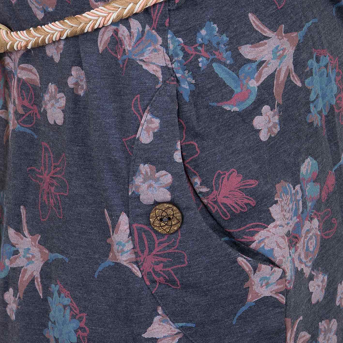 Ragwear Kleid Tanya Flowers E dunkelblau - hier bestellen!