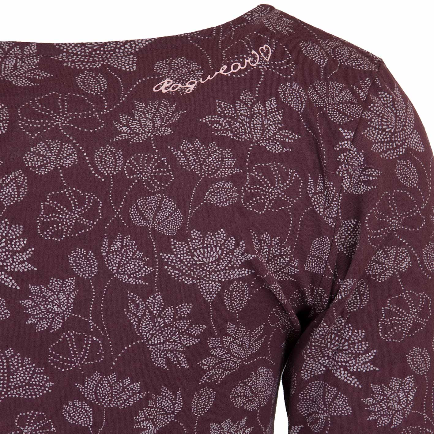 Ragwear Kleid Tanya Flowers dunkelrot - hier bestellen!