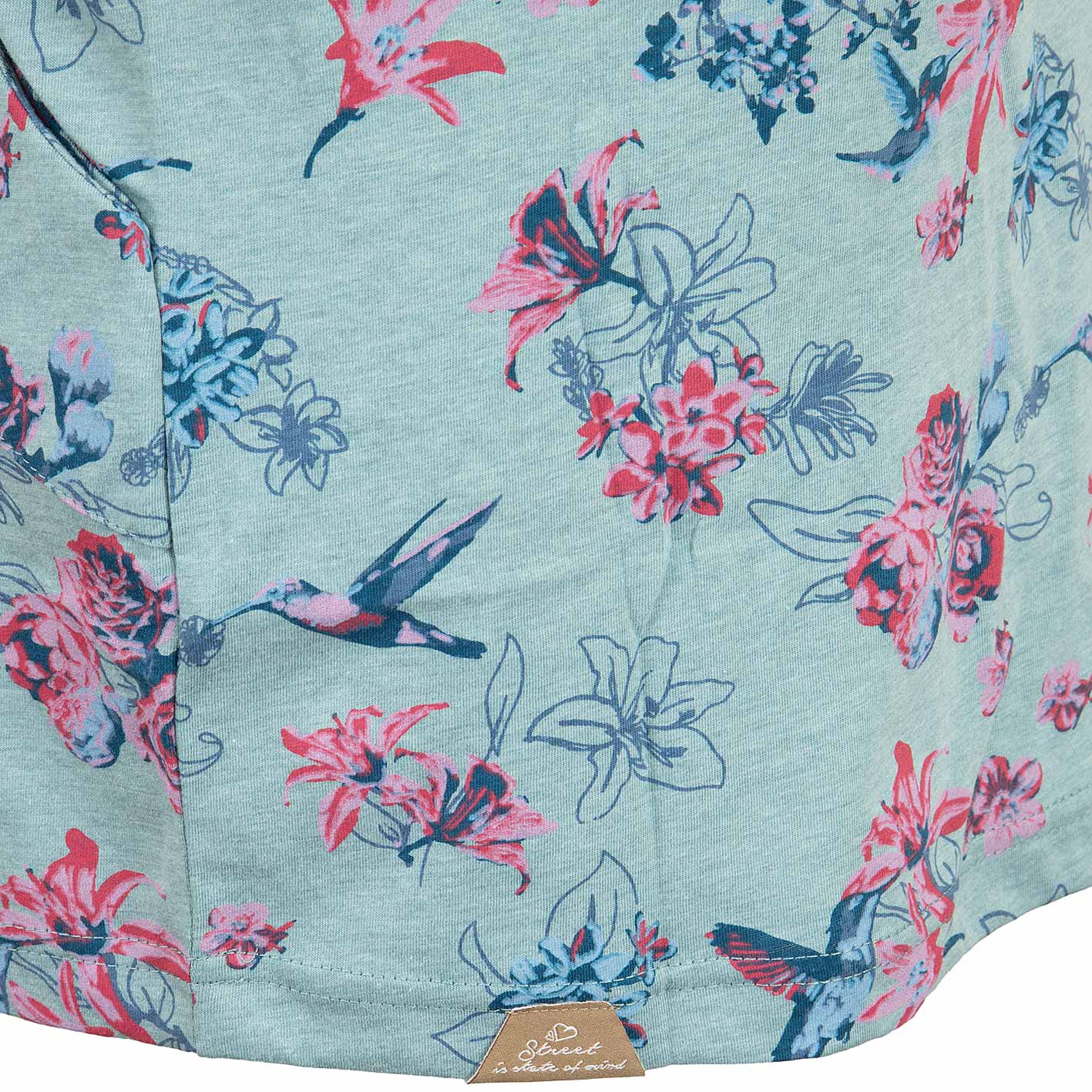 Ragwear Kleid Tanya Flowers E ice grün - hier bestellen!